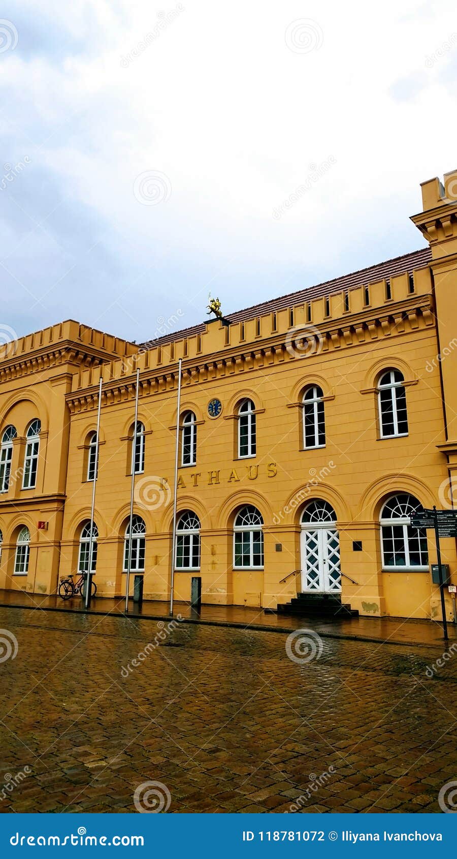 Yellow Architecture Building Editorial Photography - Image of rainy ...