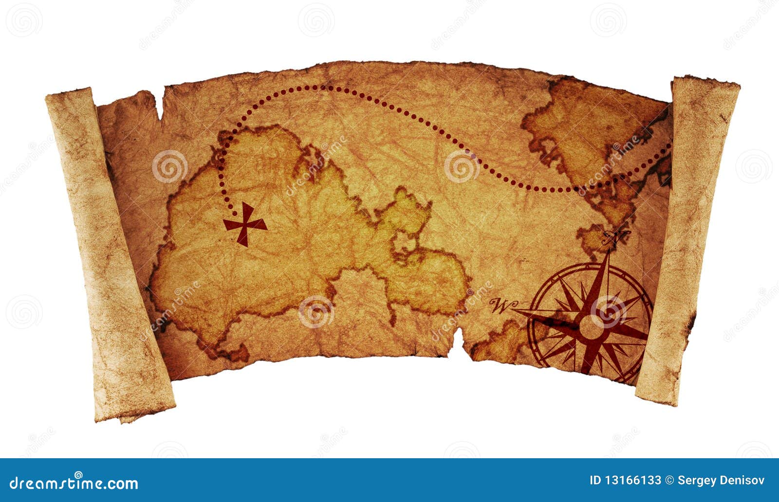 Old treasure map stock illustration. Illustration of mystery - 13166133