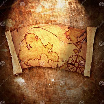 Old treasure map stock illustration. Illustration of antique - 13426900