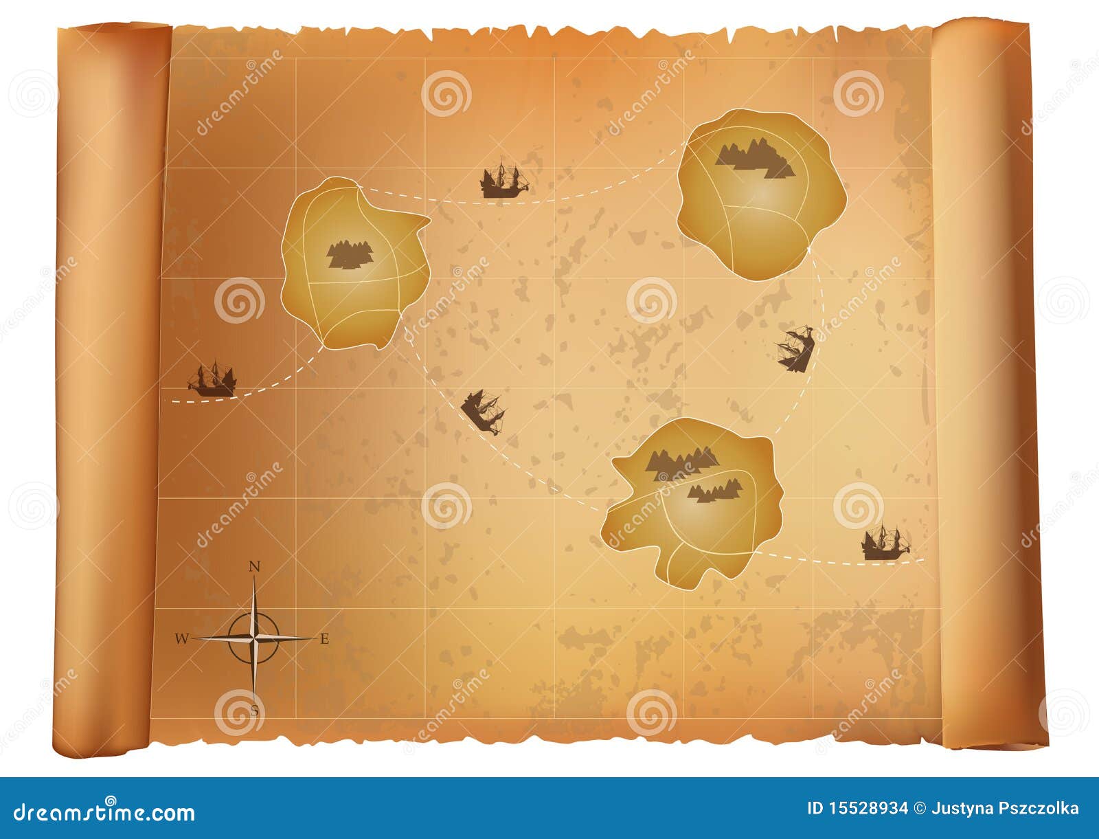 Old Treasure Map Treasures Map