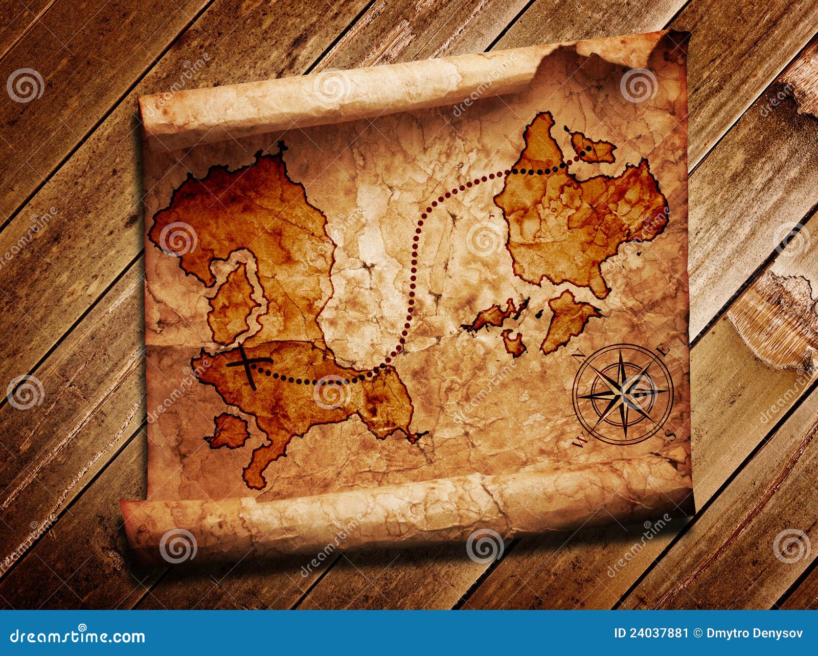 Old treasure map stock illustration. Illustration of antique - 24037881
