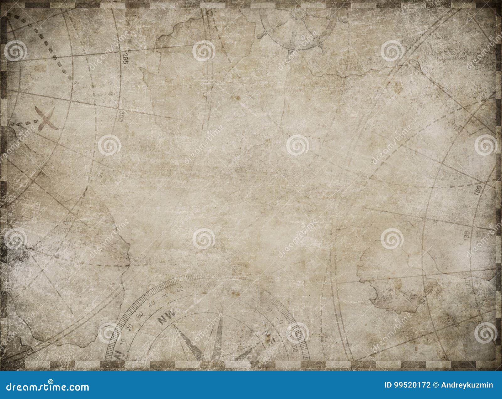 Treasure Map Toned Background Illustration Stock Illustration ...