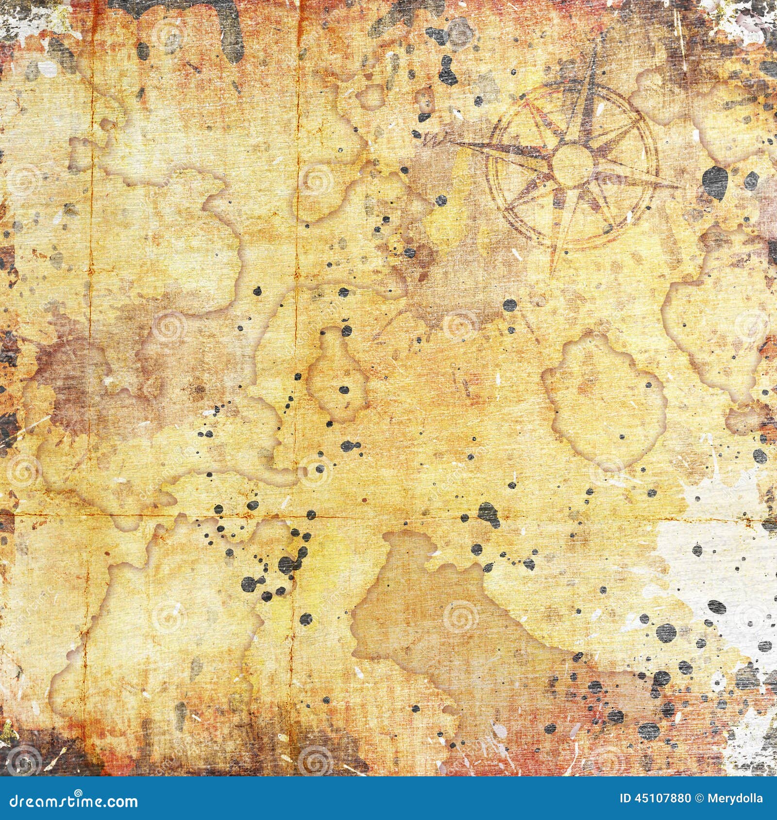 Old treasure map stock illustration. Illustration of navigation - 45107880