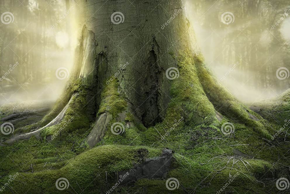 Old Tree Roots stock photo. Image of life, moss, naature - 25659066