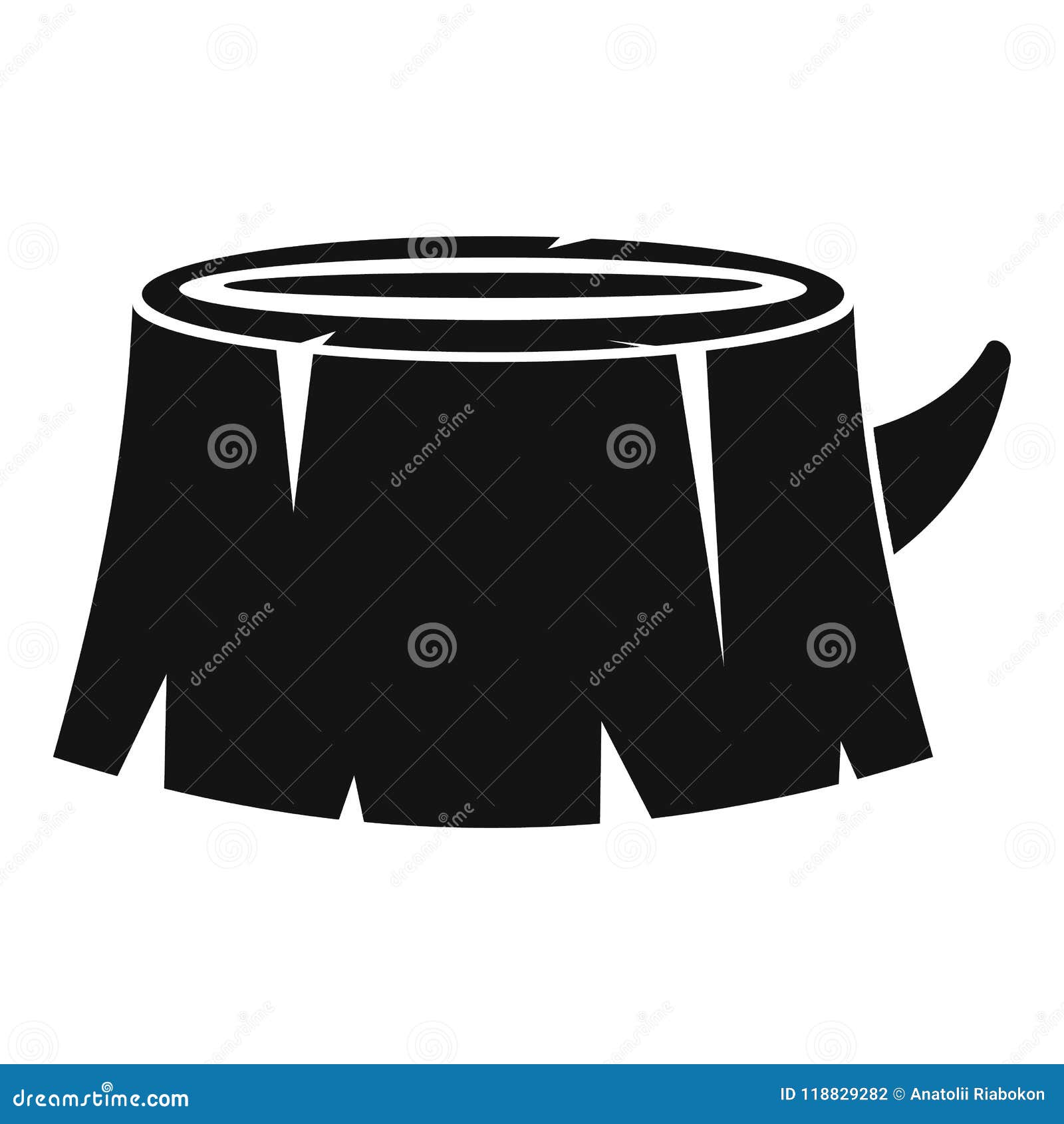 Old Tree Stump Icon, Simple Style Stock Vector - Illustration of forest ...