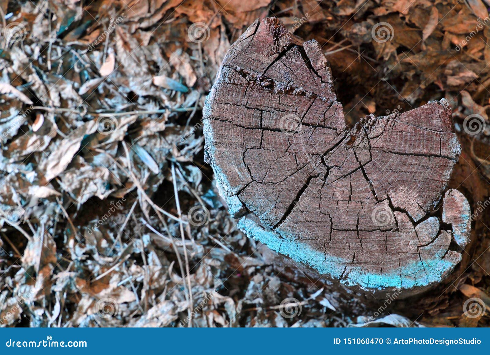 Old Tree Trunk Texture, Sawed Section Top View Stock Photo - Image of ...