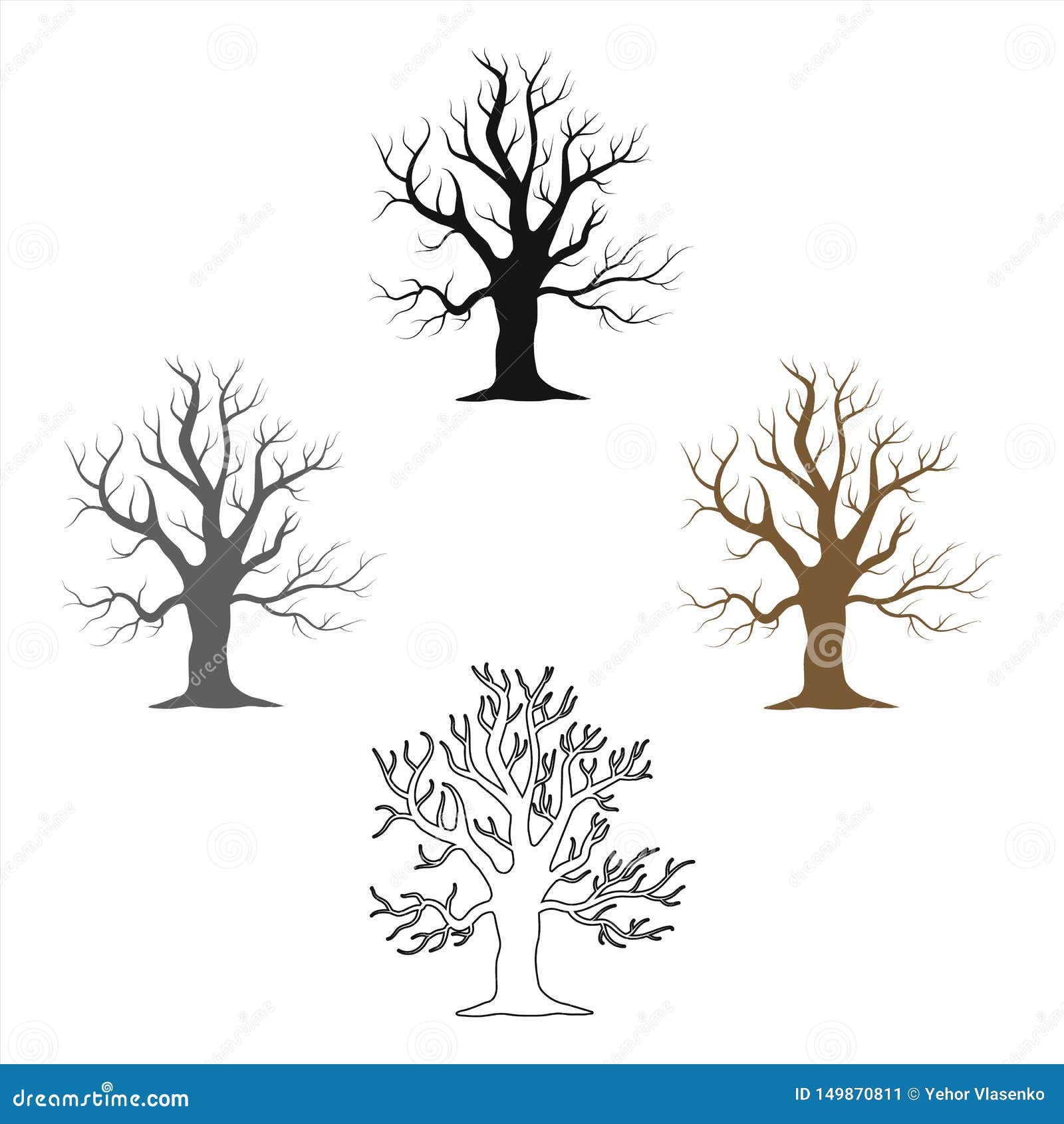 Old Tree Vector Icon in Cartoon,black Style for Web Stock Vector ...