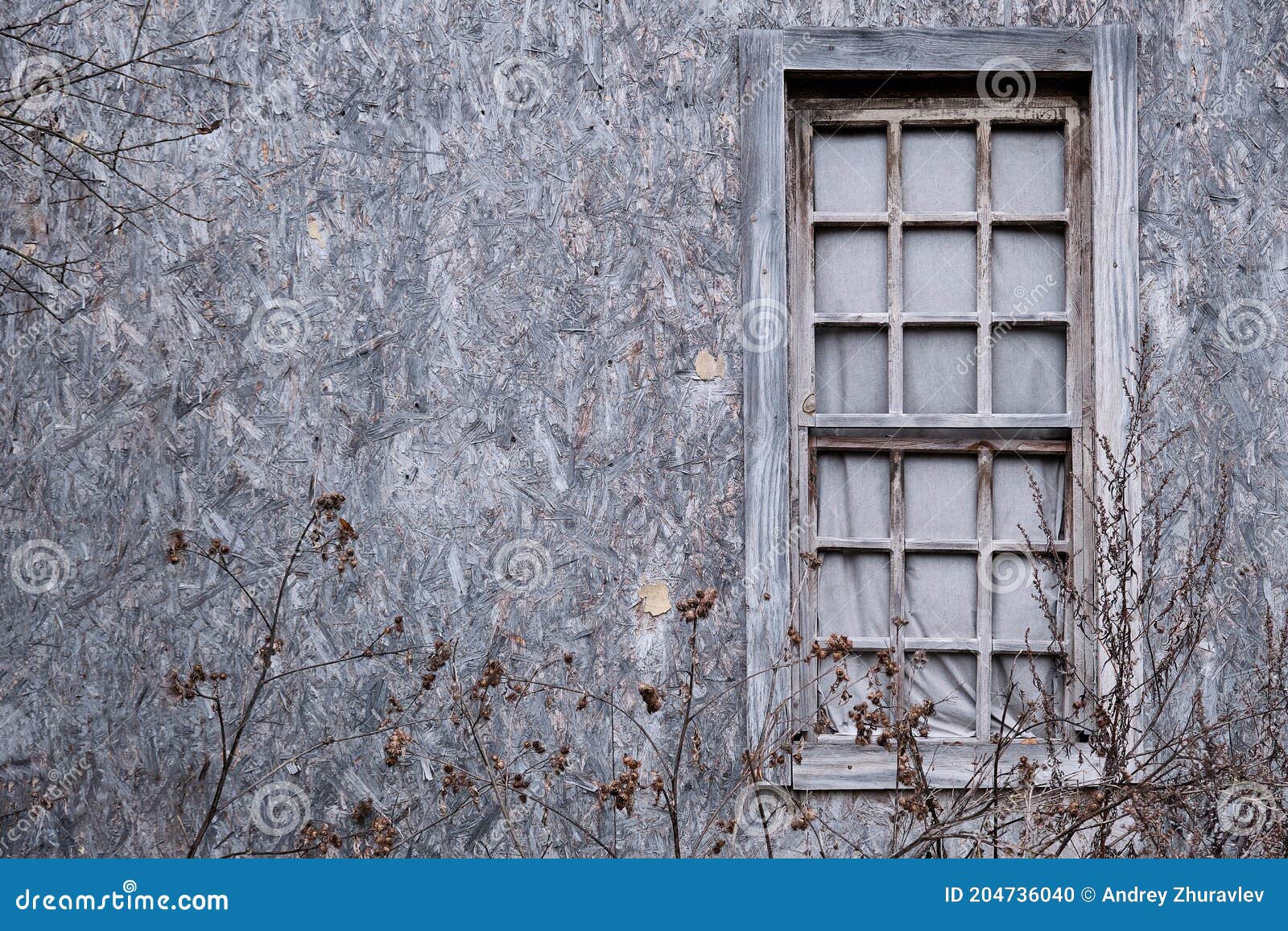 Old Trellised Wooden Window Closed by Fabric, Copy Space for Text Stock ...