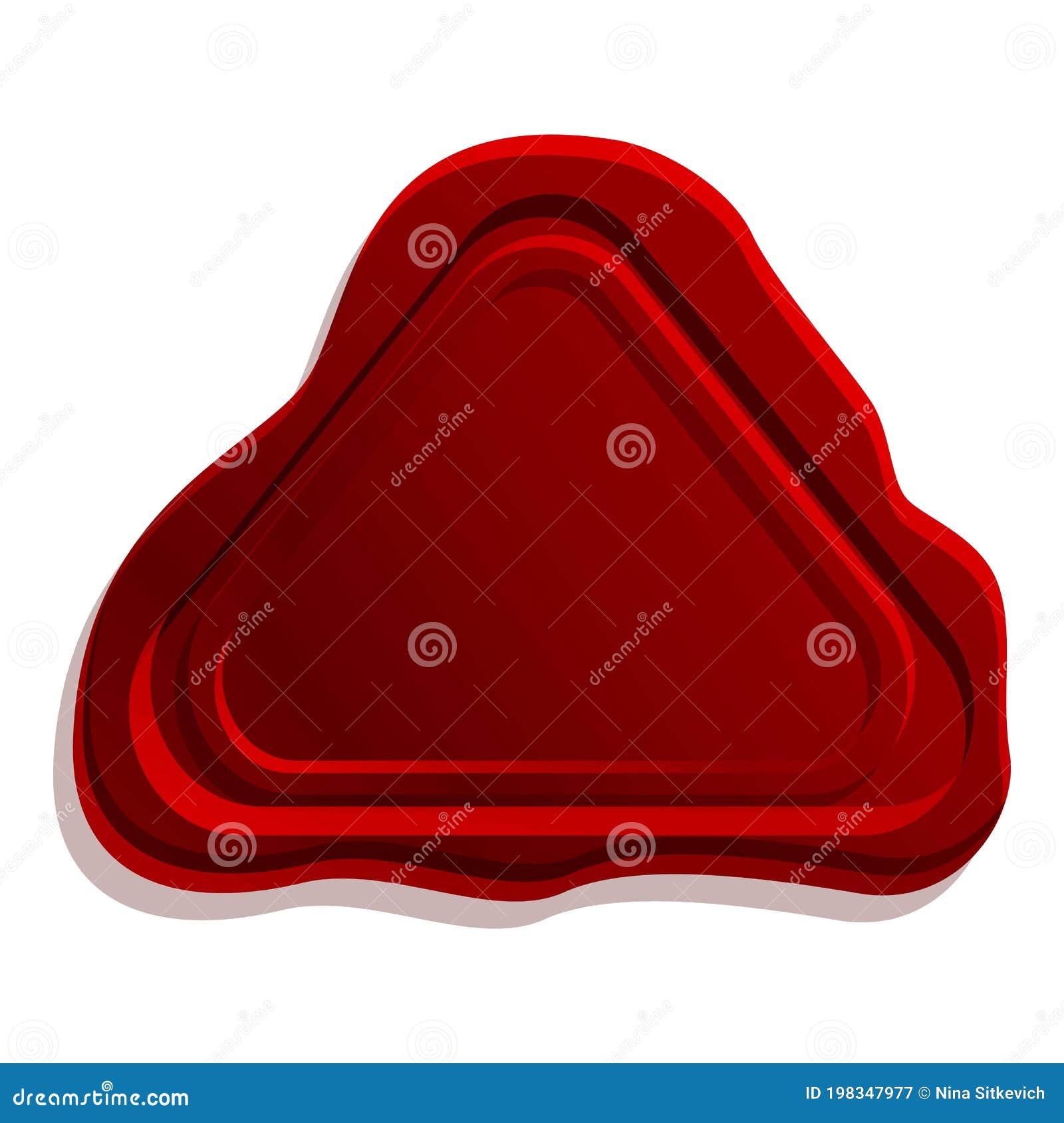 Old Triangle Wax Seal Icon, Cartoon Style Stock Vector - Illustration ...