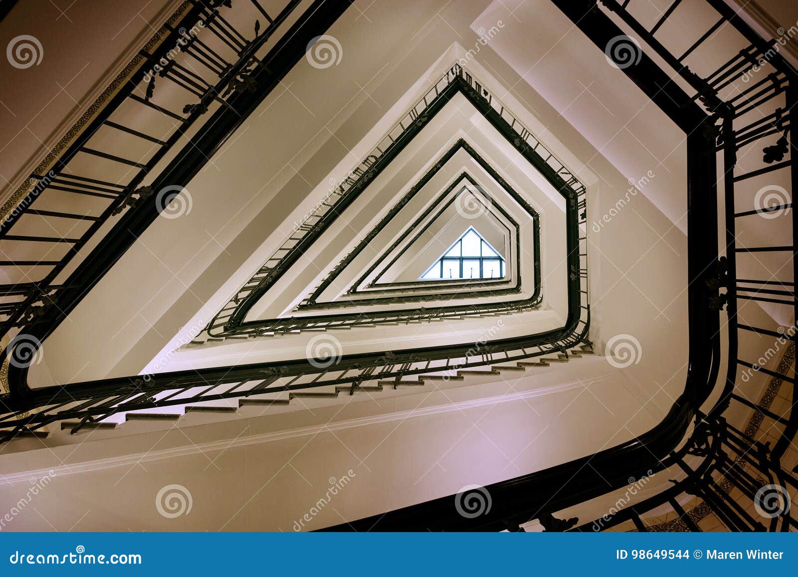 Spiral Of Triangular Shape. Animation. Slow Hypnotic Animation With ...