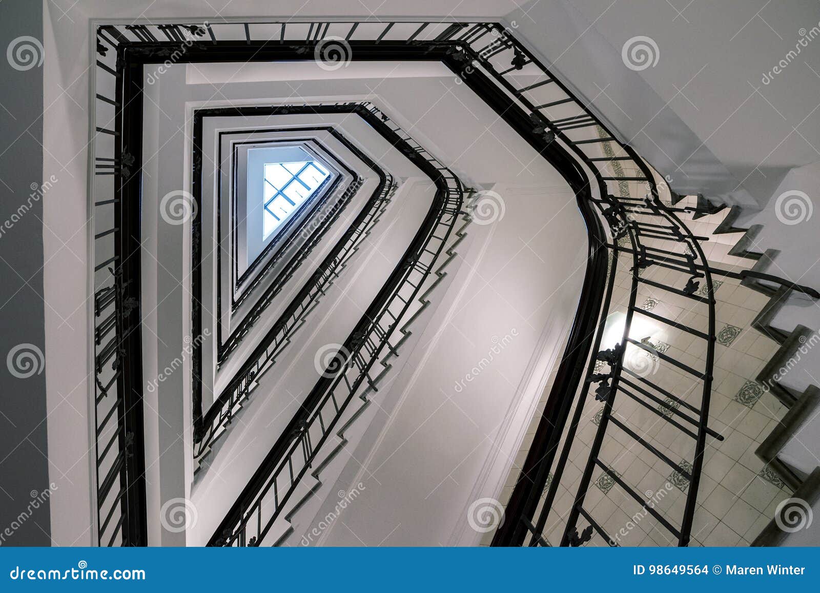 Spiral Of Triangular Shape. Animation. Slow Hypnotic Animation With ...