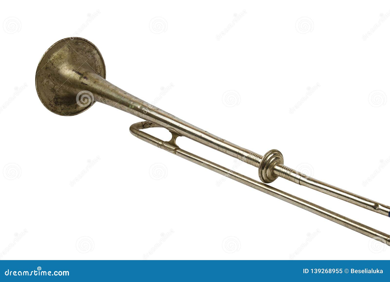 Old trombone stock image. Image of metal, black, musician - 139268955