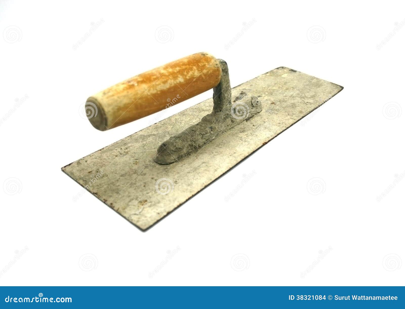 Old trowel isolated stock photo. Image of brown, device - 38321084