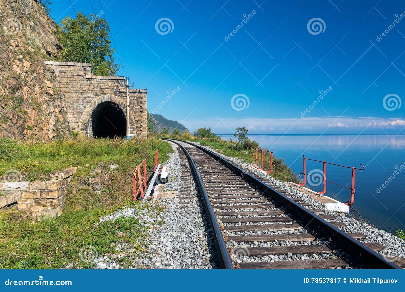 Old Tunnel on Circum-Baikal Railway Stock Image - Image of shore ...