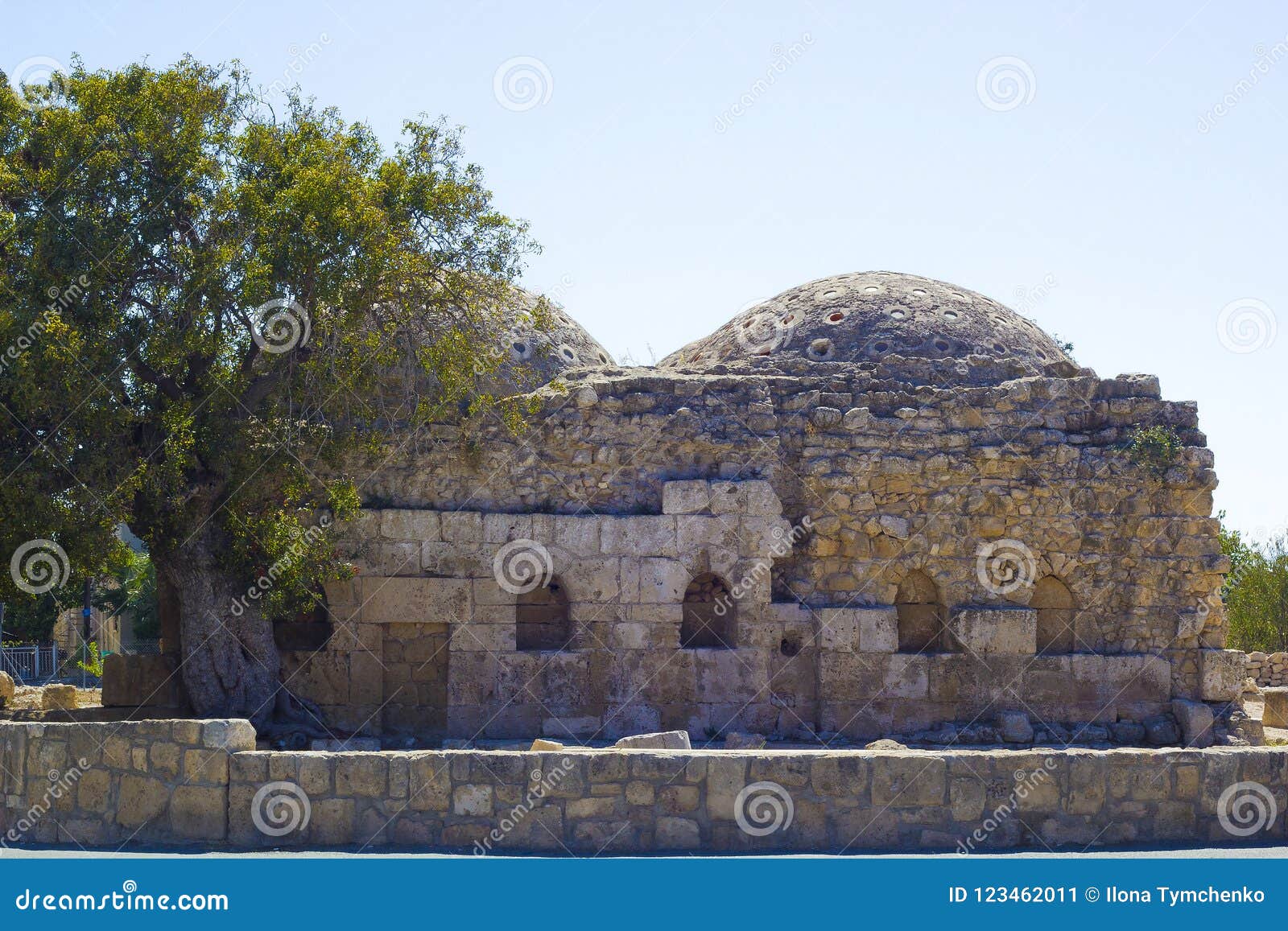 Old Turkish Baths of Loutra, Paphos, Cyprus Stock Image - Image of ...