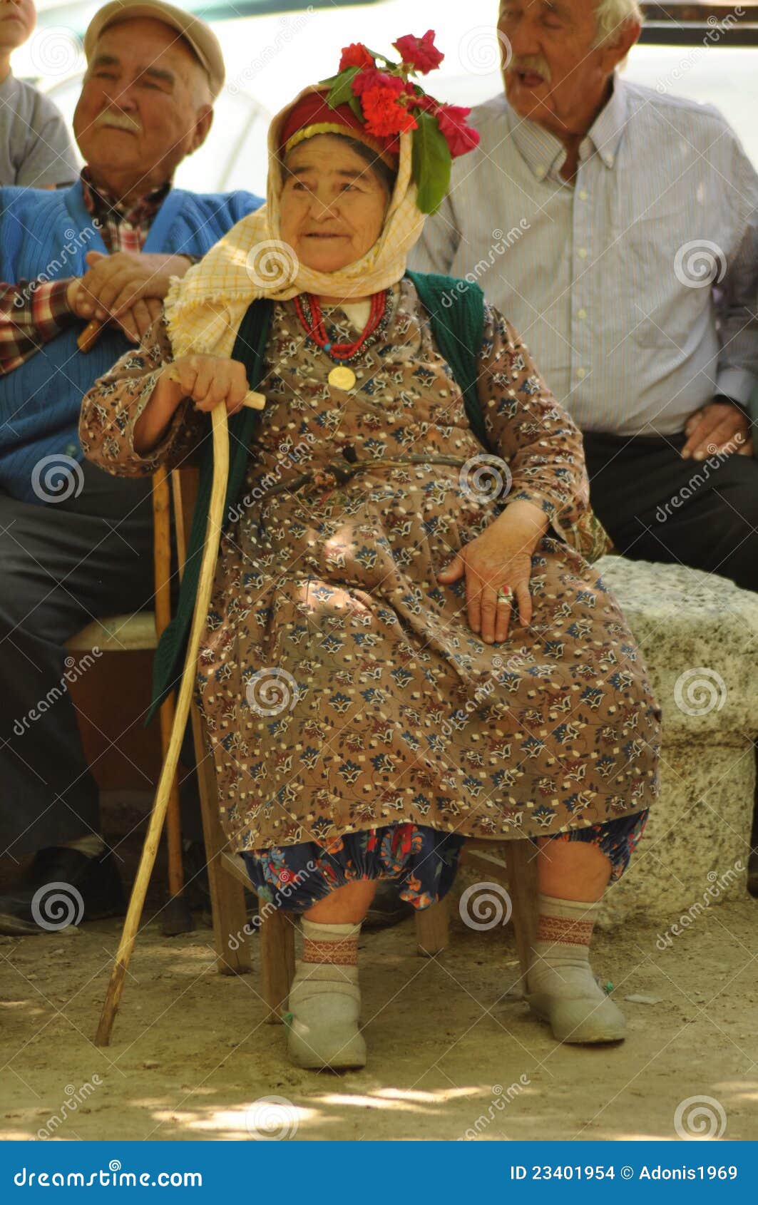Old turkish mans an woman editorial stock image. Image of headgear ...
