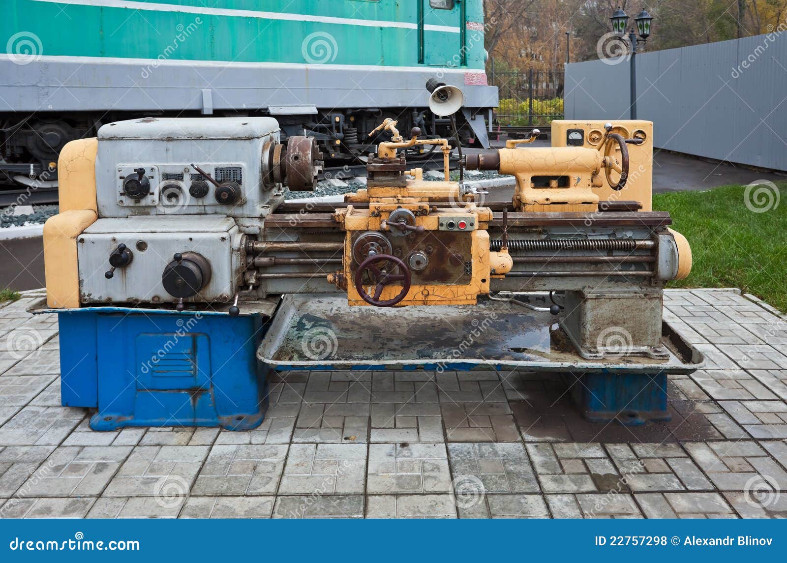 Old turning machine stock photo. Image of iron, drill - 22757298