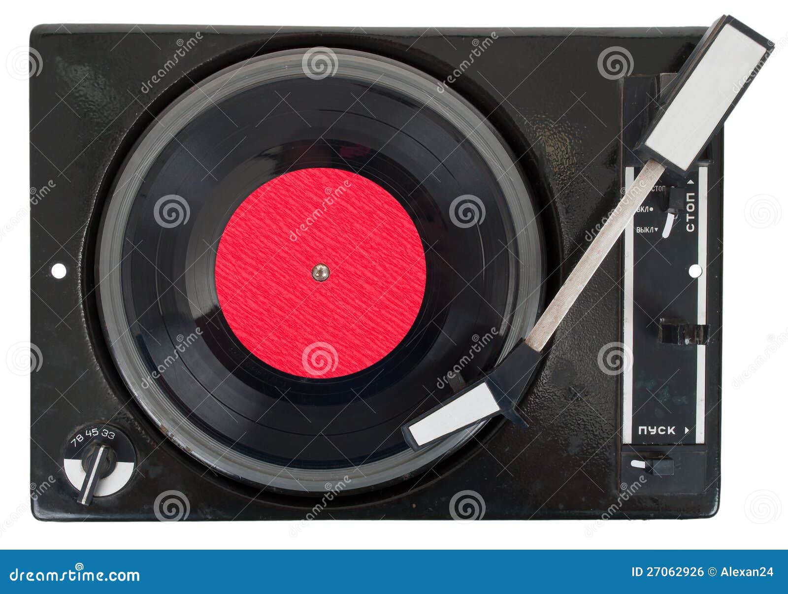 Old Turntable with Vinyl Record Stock Photo - Image of entertainment ...