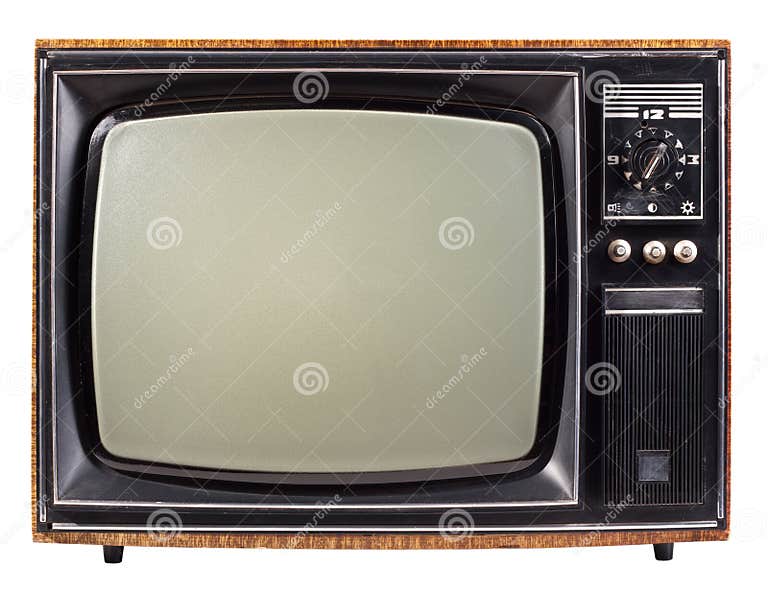 Old TV stock photo. Image of knob, front, broadcasting - 20937946