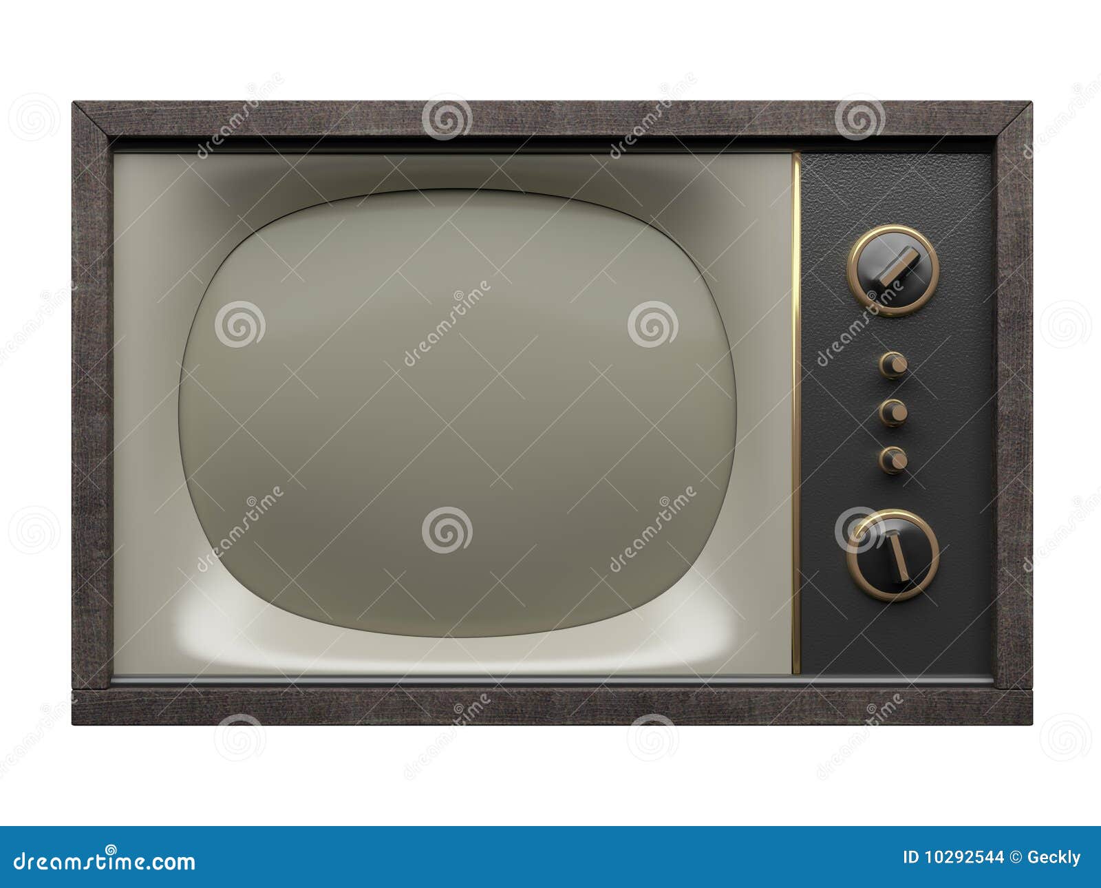Old TV. Front view stock illustration. Illustration of static - 10292544