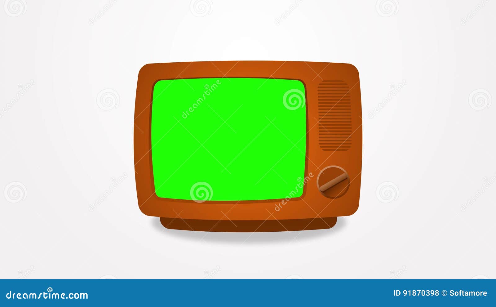 Old TV with Green Screen. Animation. 4K 3840x2160 Stock Footage - Video ...