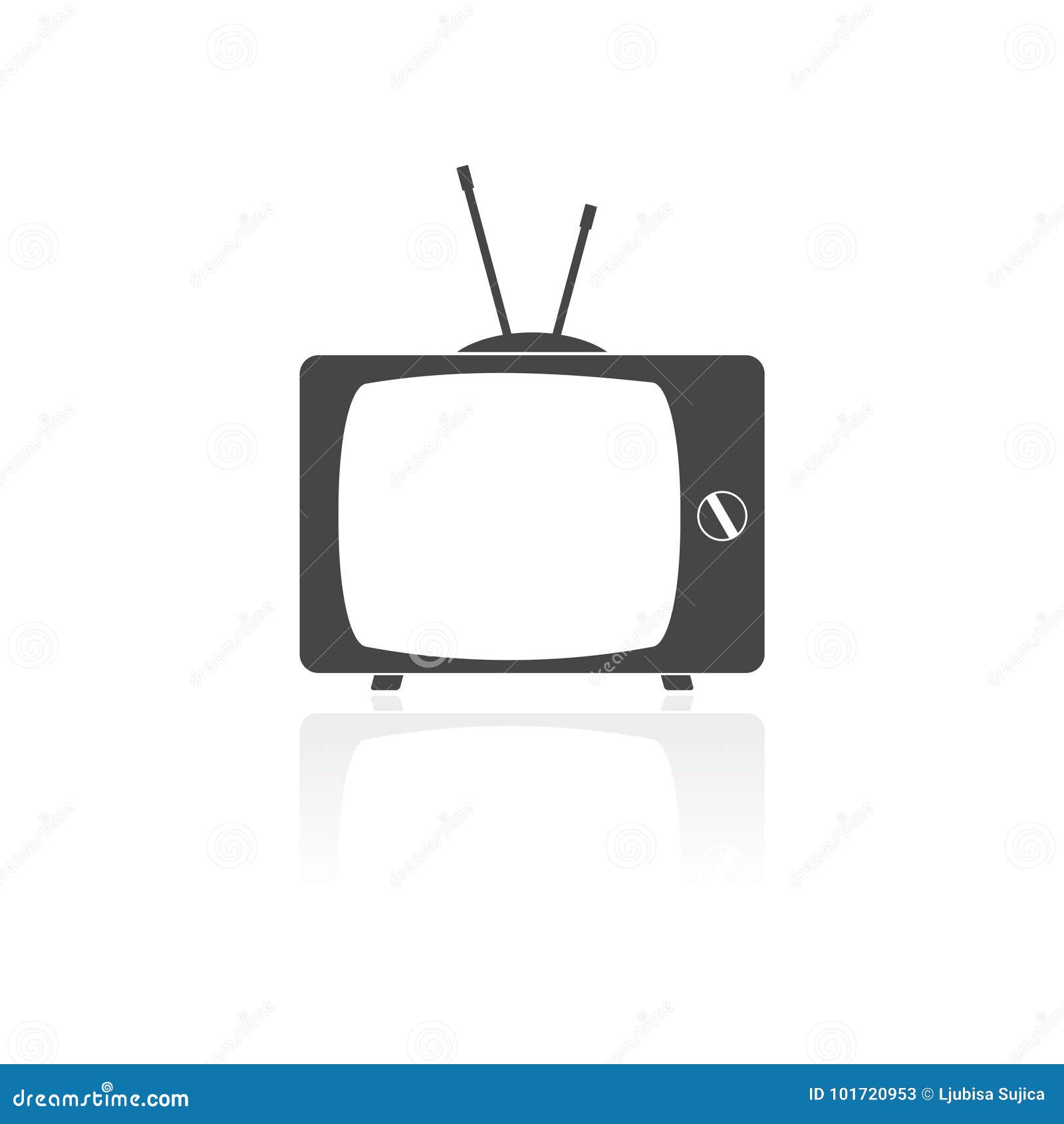 Old TV icon stock vector. Illustration of equipment - 101720953