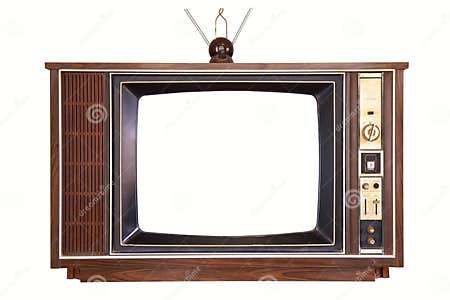 Old tv isolated stock image. Image of knobs, movie, broadcast - 29433131