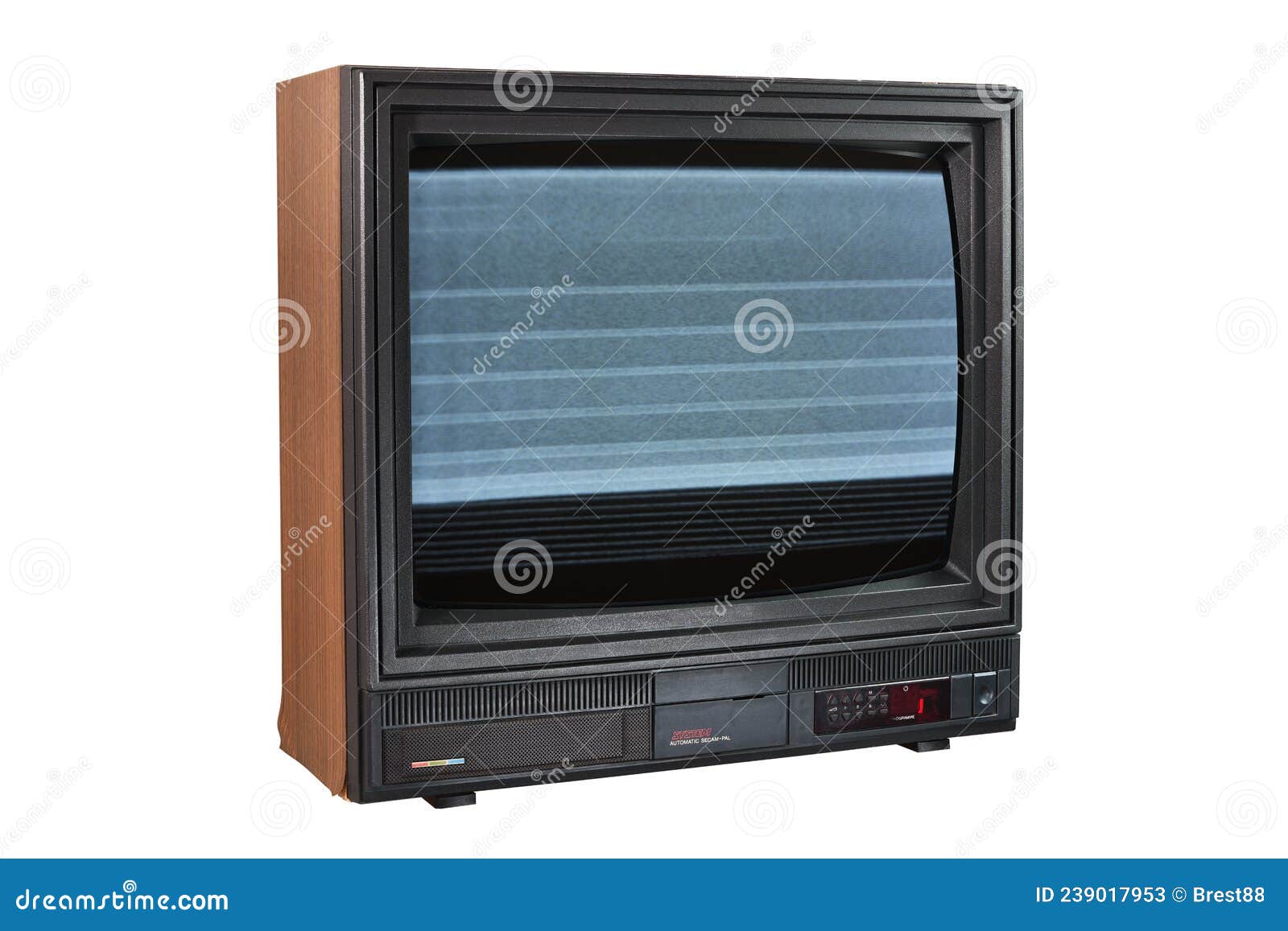 The Old TV on the Isolated.Old TV with Interference and Noise on the ...