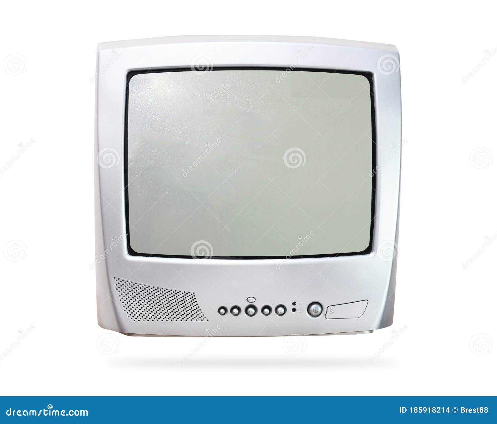 The Old TV on the Isolated.Retro Technology Concept Stock Photo - Image ...