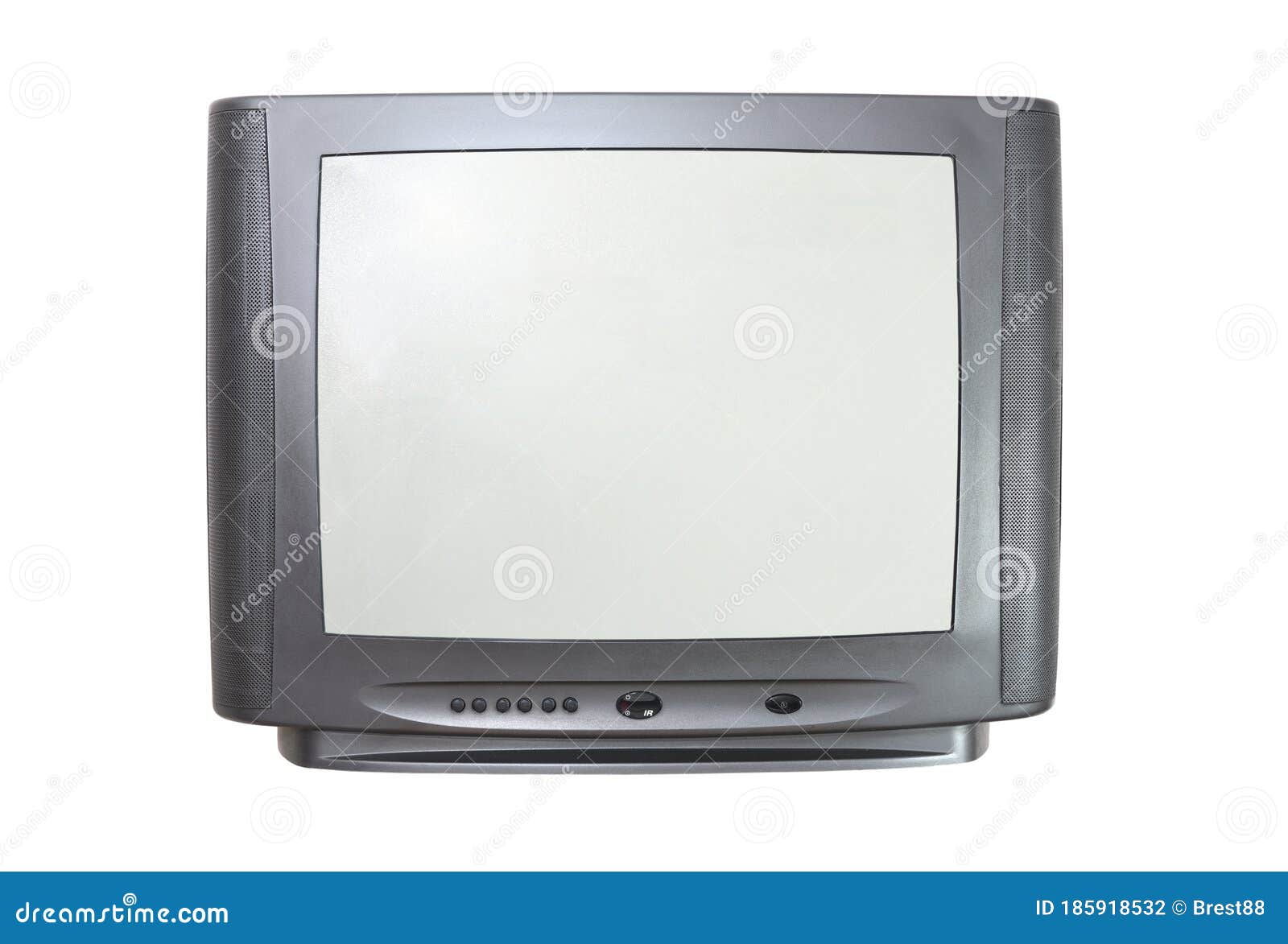 The Old TV on the Isolated.Retro Technology Concept Stock Photo - Image ...