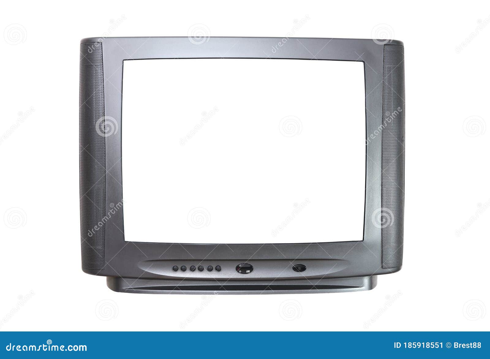 The Old TV on the Isolated.Retro Technology Concept Stock Image - Image ...