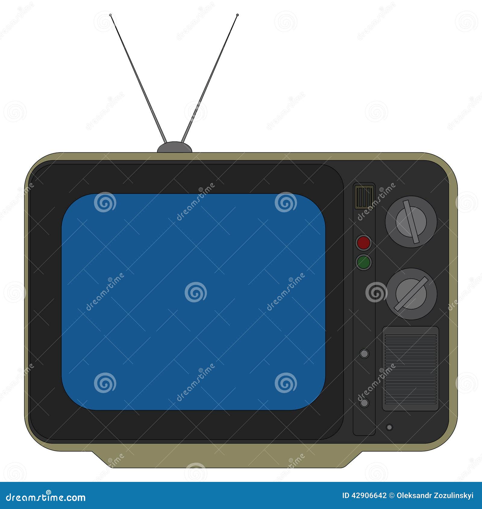 Old TV. Raster Raster1 stock illustration. Illustration of isolated ...