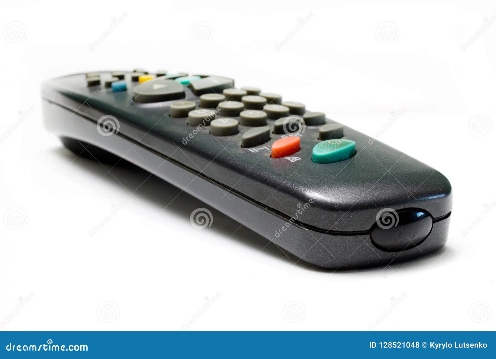 Old Tv Remote on White Background Stock Photo - Image of closeup, dirty ...