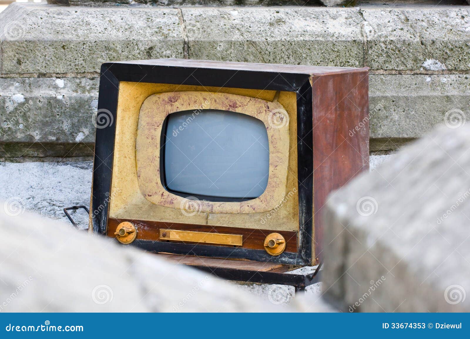 Old TV, retro style colors stock image. Image of dirty - 33674353