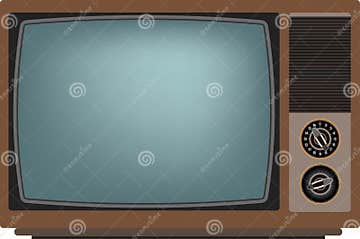 Old TV screen. stock vector. Illustration of vintage - 47548979