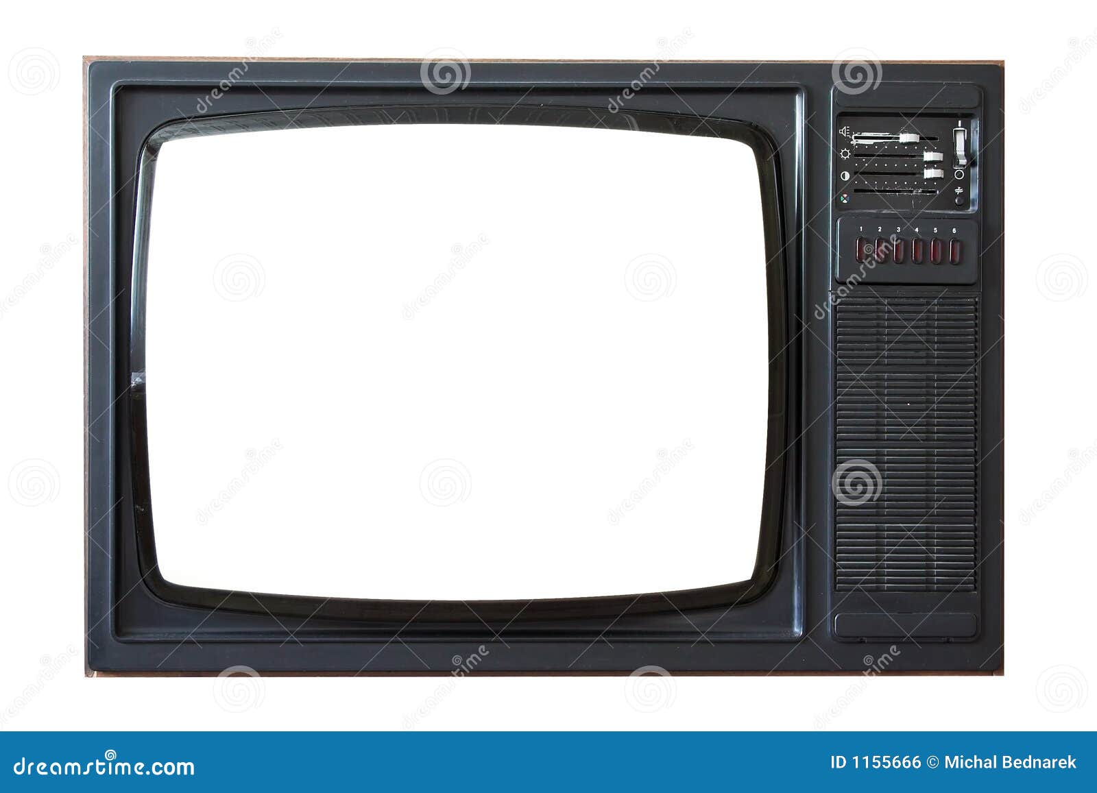 Old TV set stock photo. Image of free, wooden, white, tube - 1155666