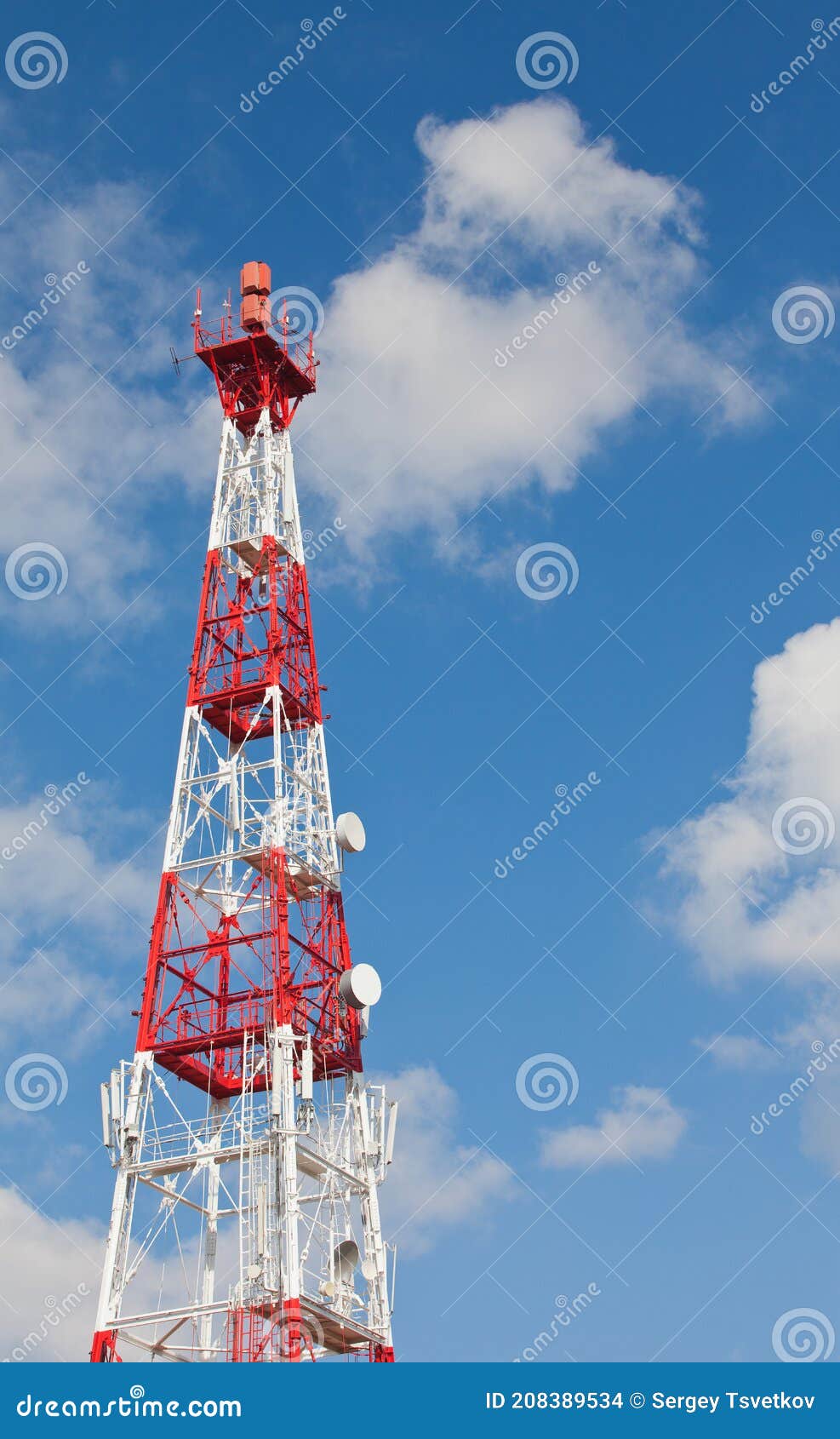 The old TV tower stock photo. Image of broadcast, white - 208389534