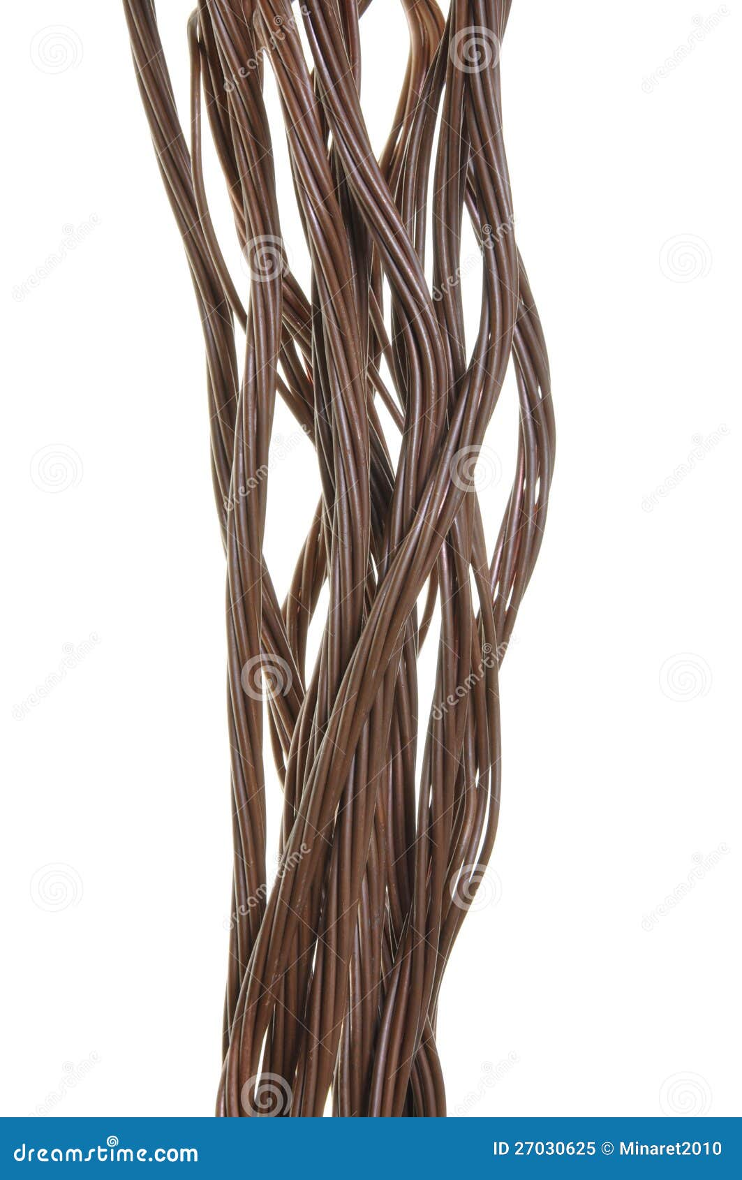 Old twisted copper wires stock image. Image of electricity - 27030625