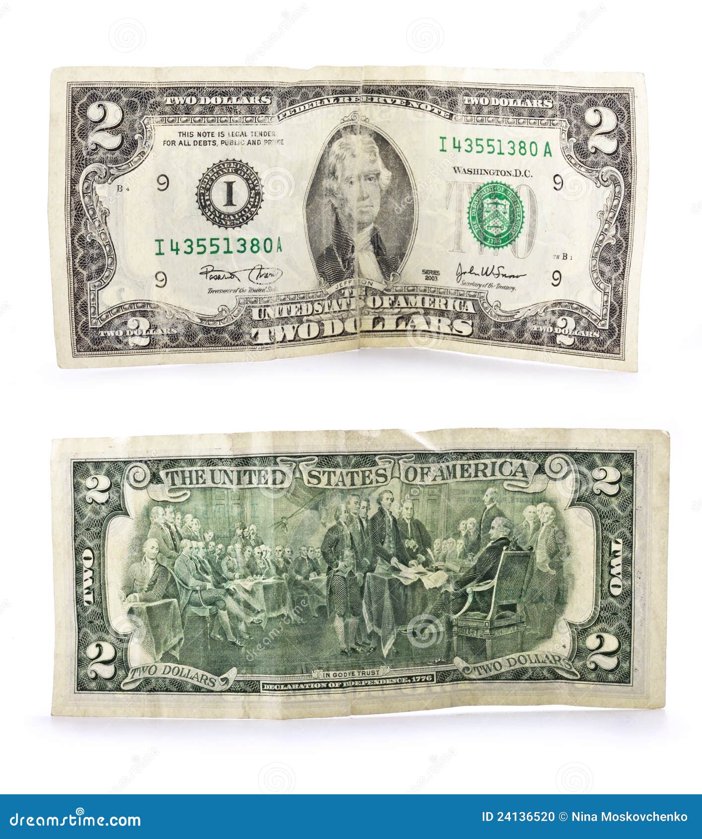 Old two bucks banknote stock photo. Image of currency - 24136520