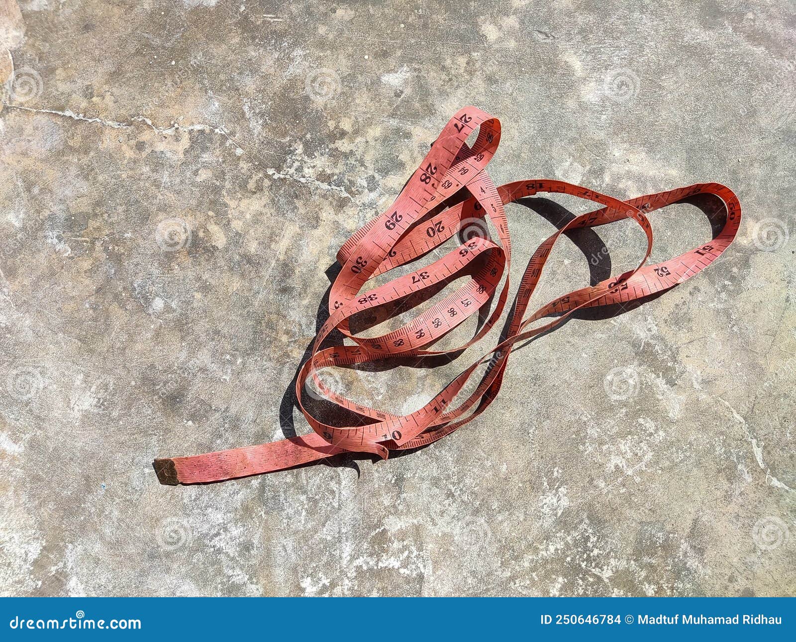 An Old Two-meter Measuring Tape Made of Plastic Stock Photo - Image of ...