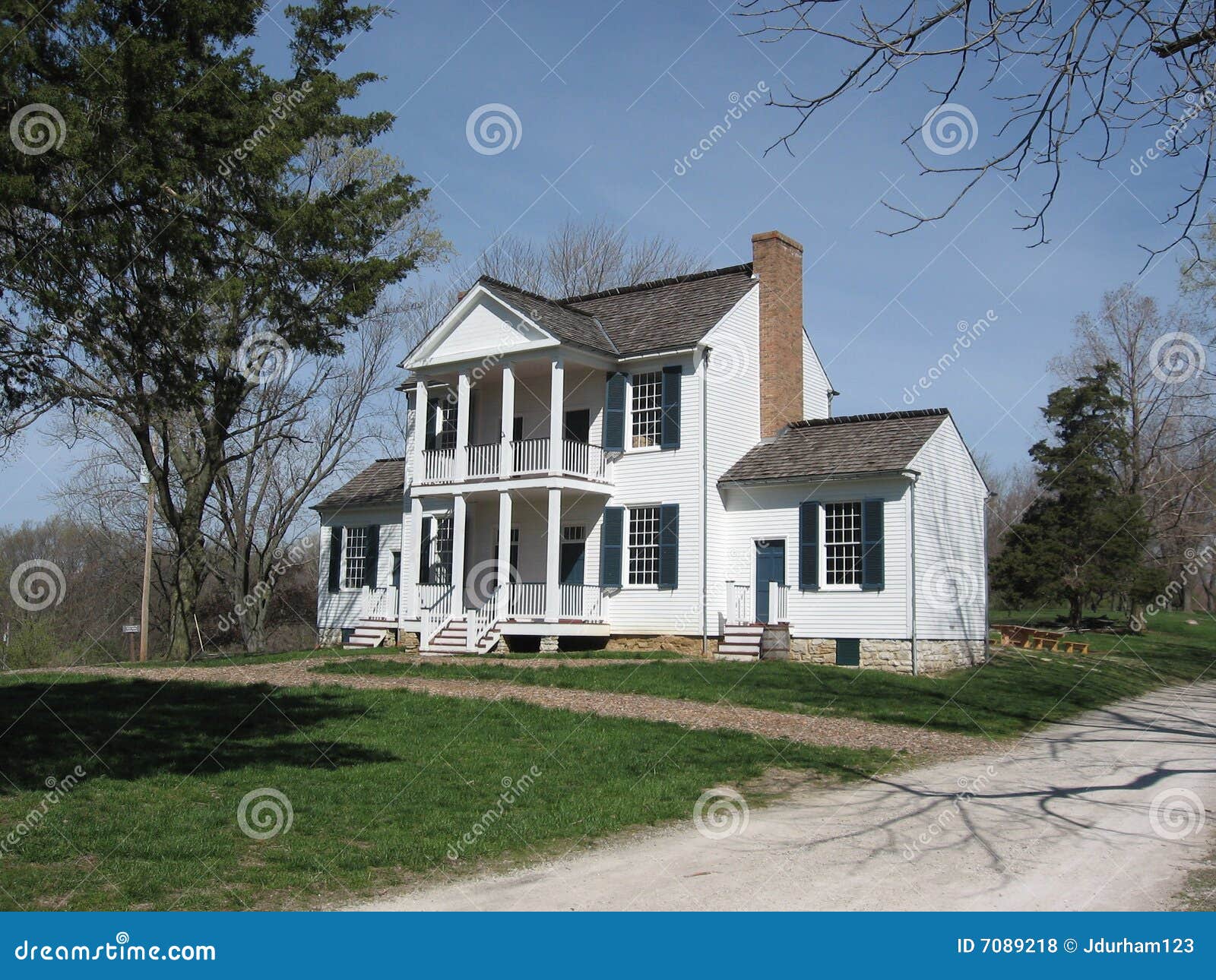 Old Two Story Home stock photo. Image of governor, plantation - 7089218