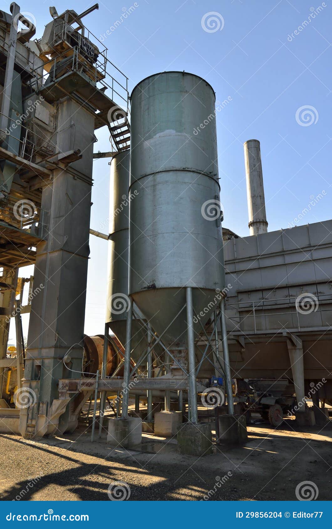 Silo from the Cement Factory Stock Photo - Image of process, plant ...