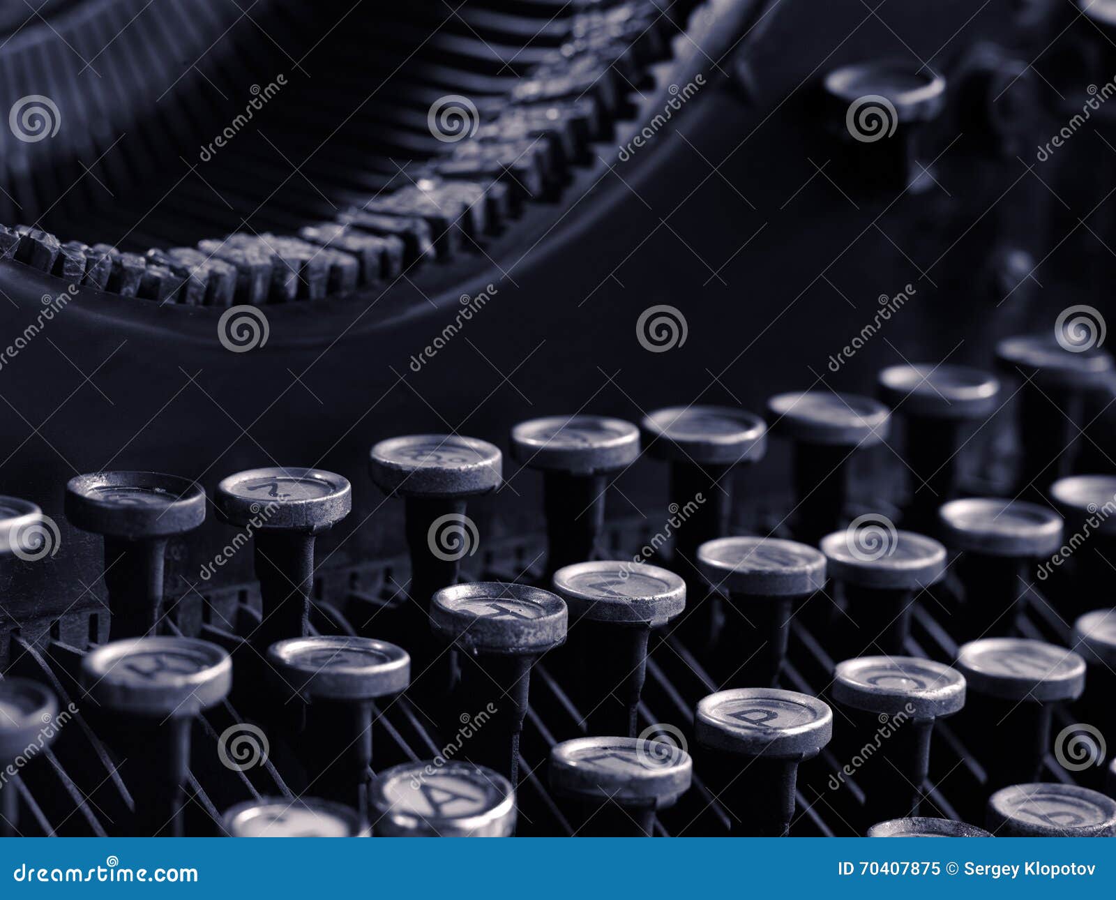 Old Type Writer, Tone Shift Technique. Stock Image - Image of detail ...