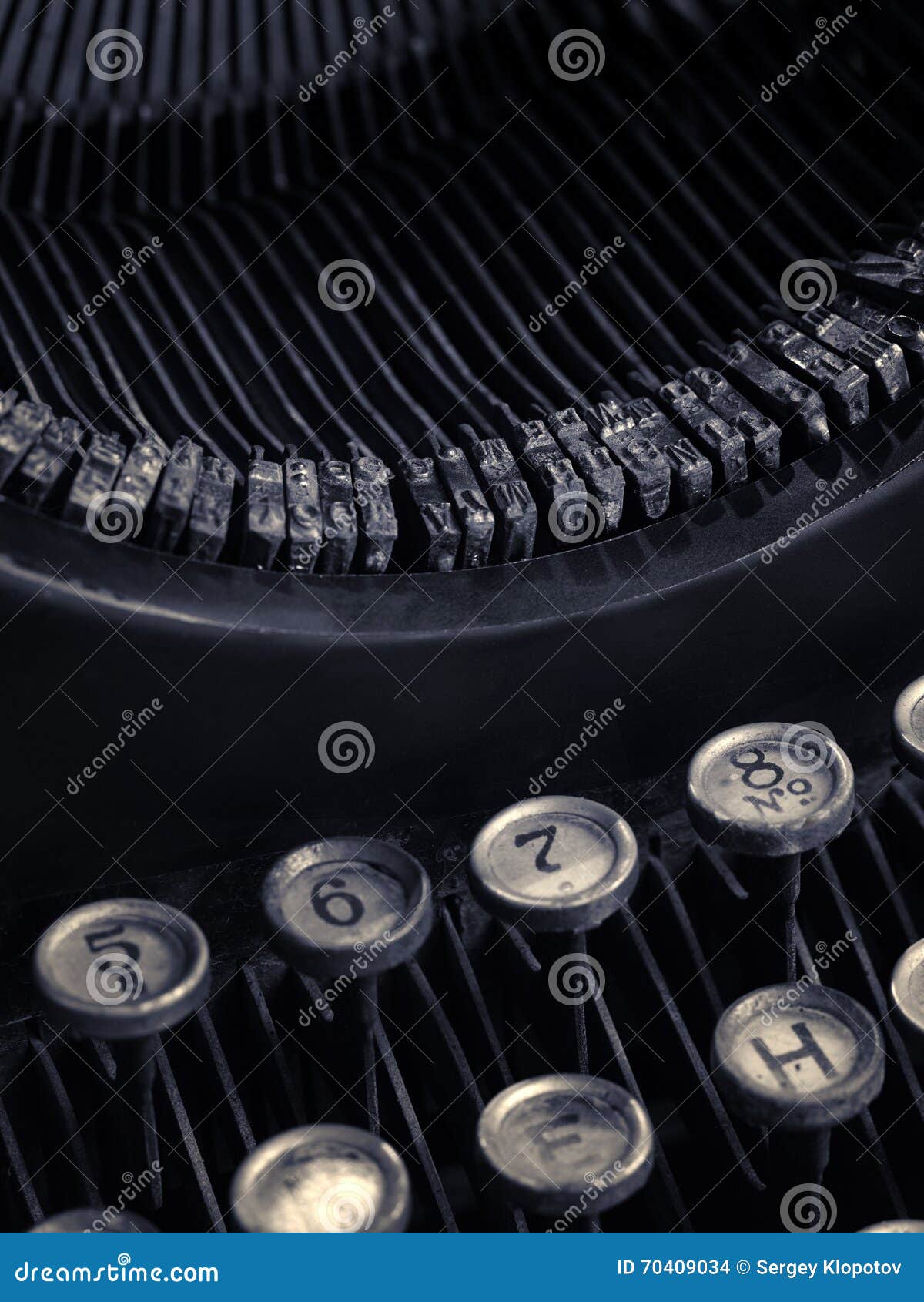 Old Type Writer, Tone Shift Technique. Stock Photo - Image of antique ...