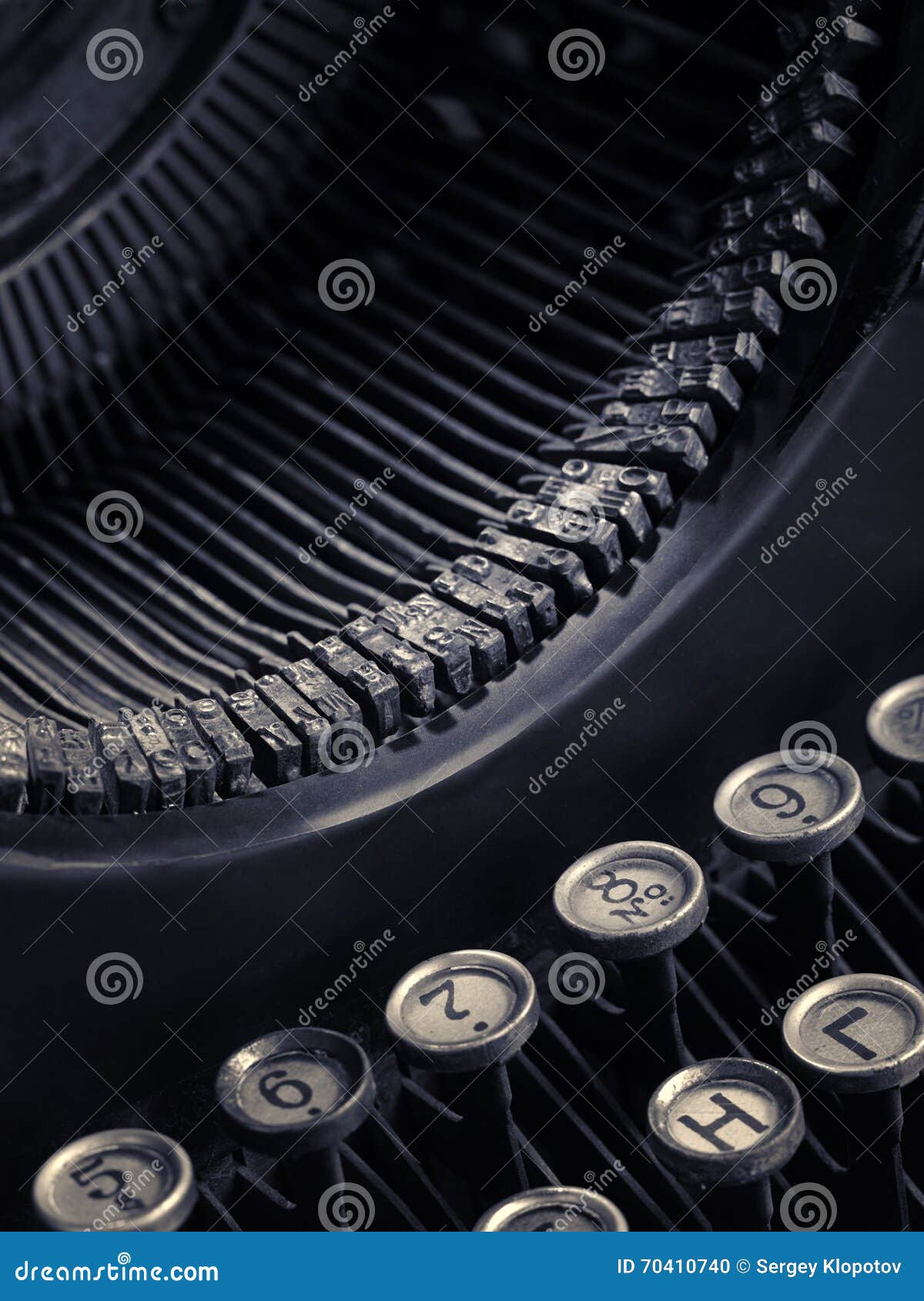 Old Type Writer, Tone Shift Technique. Stock Photo - Image of office ...