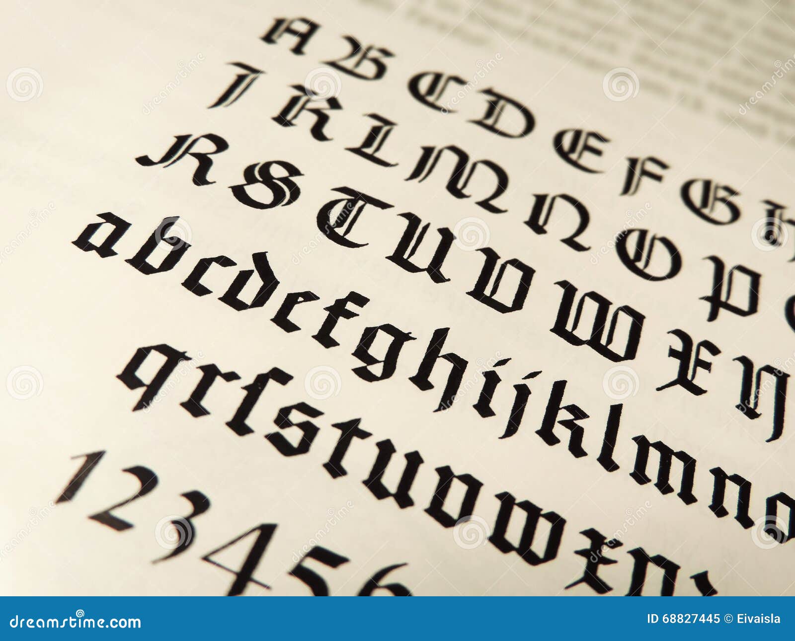 Old Typeface, Gothic Texture Stock Image - Image of typography, page ...