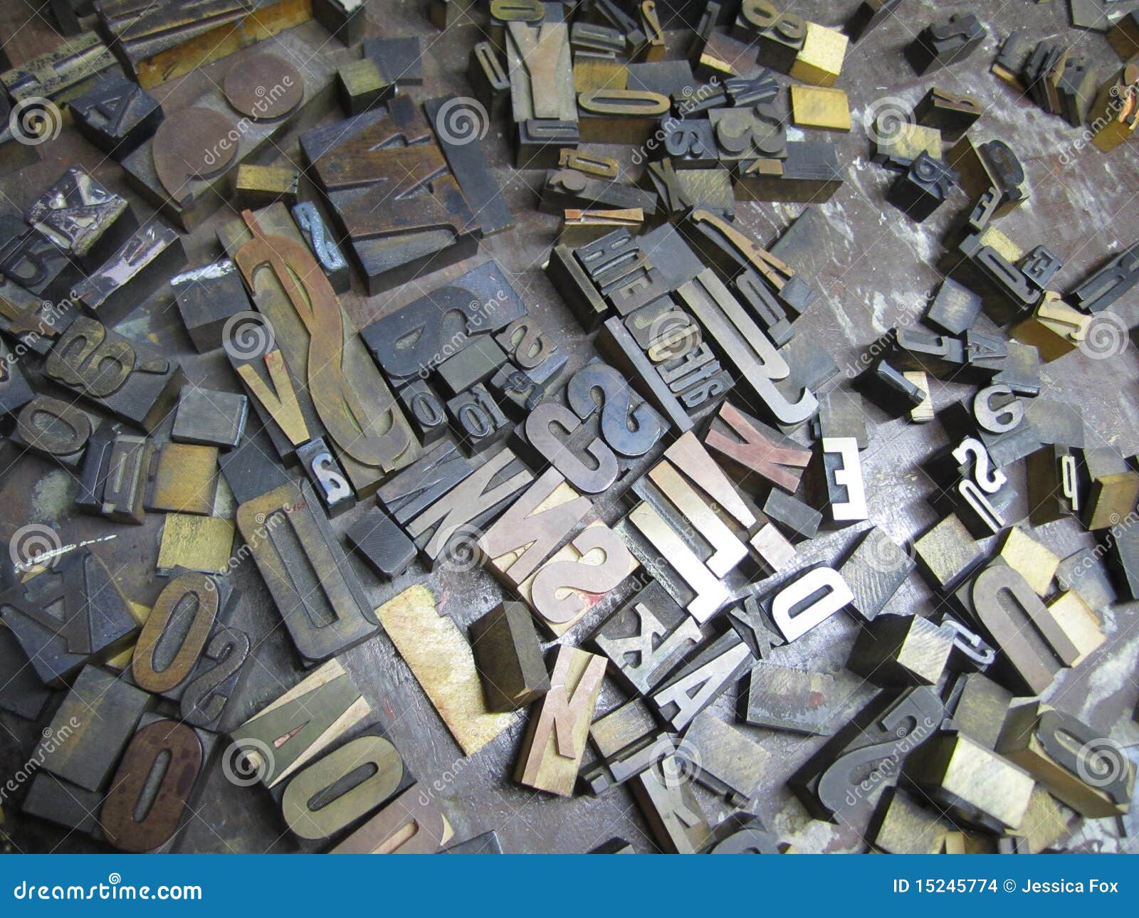 Old Typeset Letters stock photo. Image of bevel, surface - 15245774