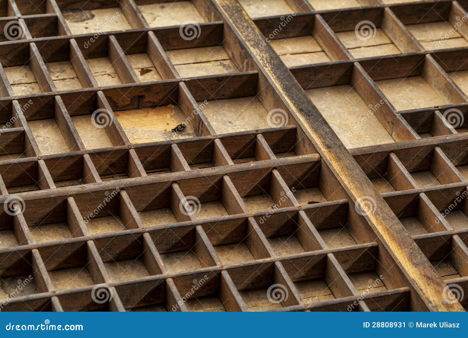 Old typesetter drawer stock image. Image of vintage, grid - 28808931