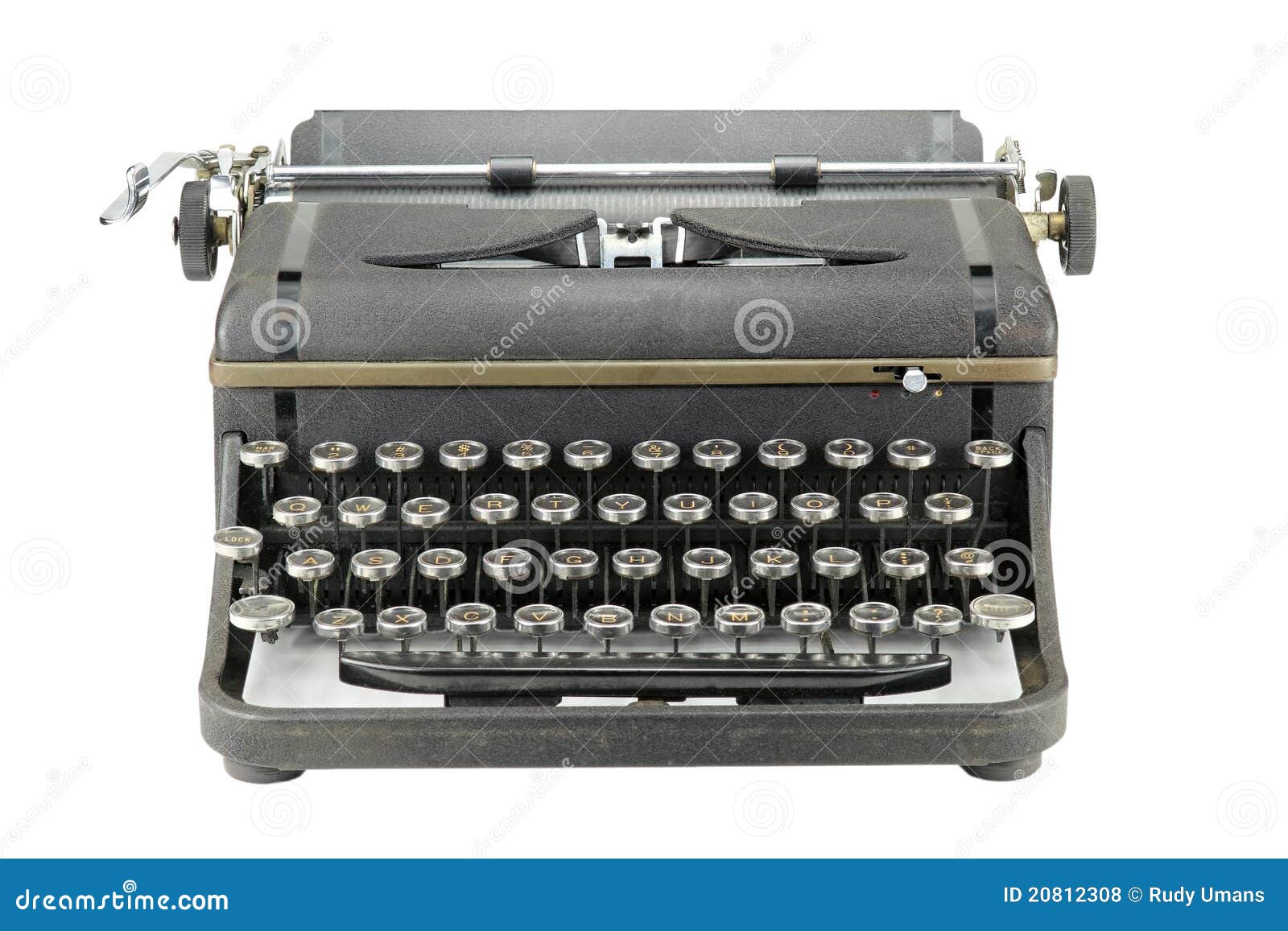 Old typewriter - 1 stock photo. Image of classic, obsolete - 20812308