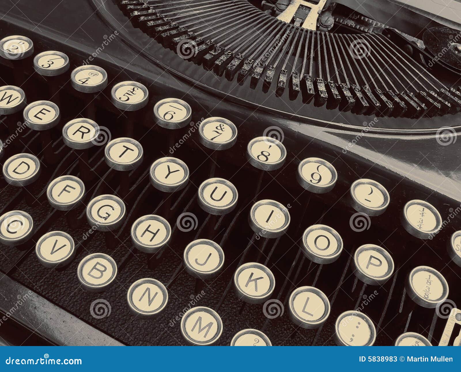 Old Typewriter stock image. Image of macro, nostalgia - 5838983